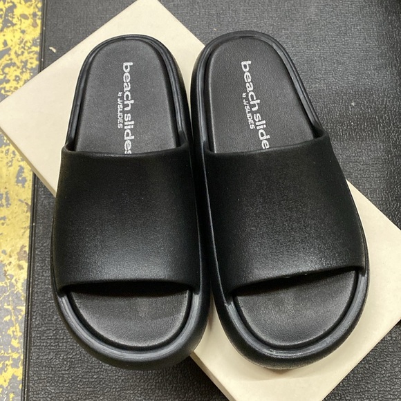Shoes | Nib Beach Slides By J Slides In Black Eva Squish | Poshmark